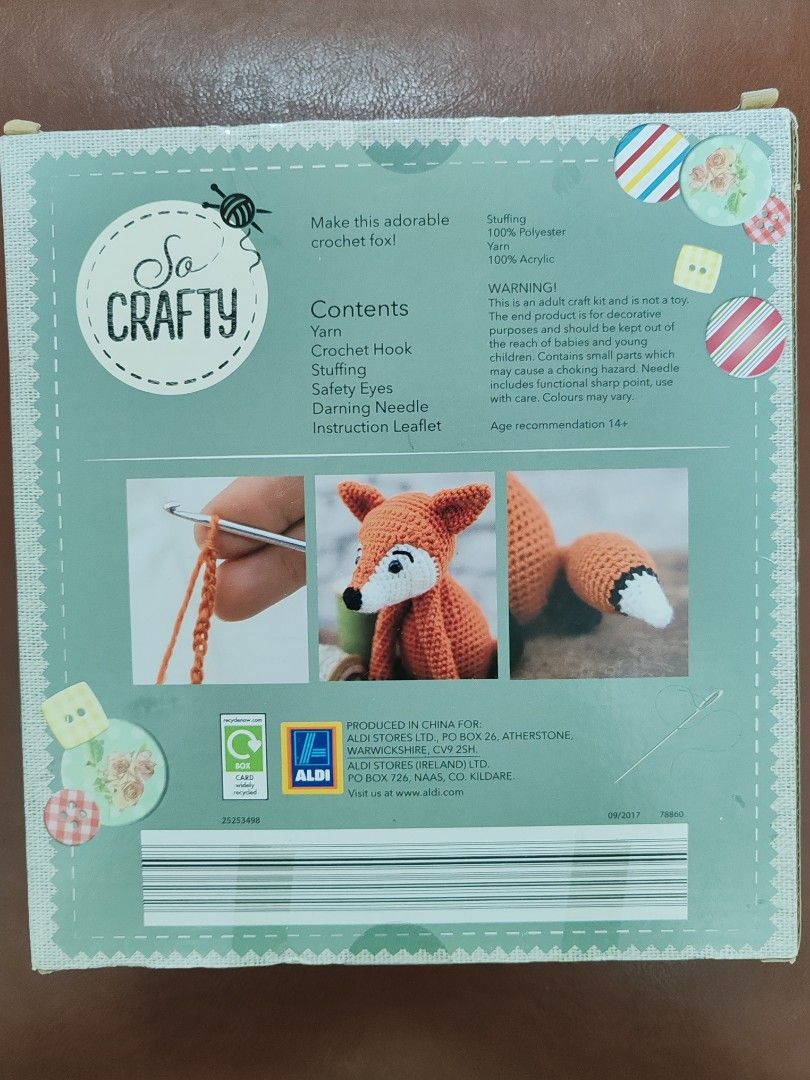 So Crafty: Crochet a Friend Fox (A06), Hobbies & Toys, Stationery ...