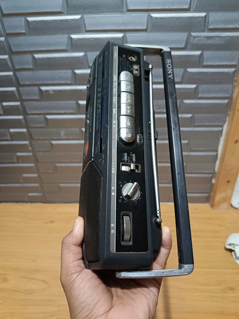 Sony Radio-Cassette Corder CFM-170TV w/ Digital Clock Timer Showa Retro ...