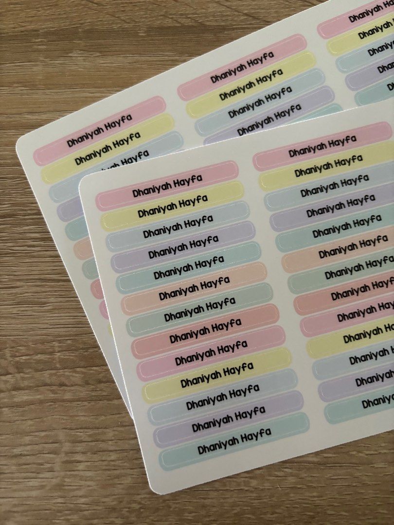 Stationery Sticker Name Label, Hobbies & Toys, Stationery & Craft, Art ...