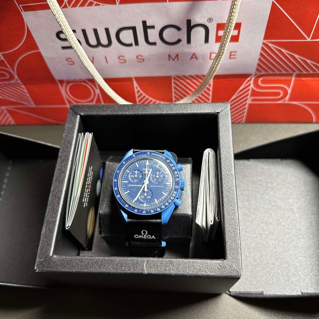 Swatch x Omega Neptune, Men's Fashion, Watches & Accessories, Watches ...