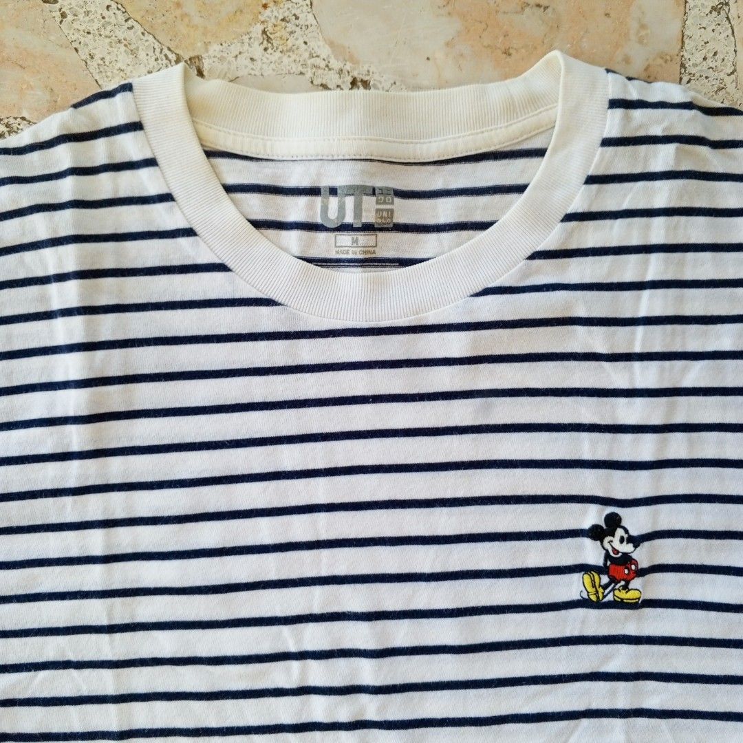 Uniqlo UT Mickey Mouse Stripes Shirt, Women's Fashion, Tops, Shirts on ...