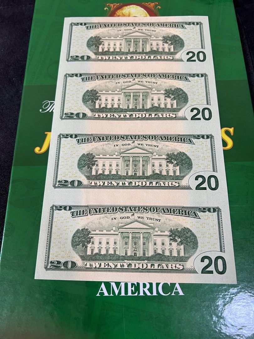Usd 20 dollar 4 in 1 uncut, Hobbies & Toys, Collectibles & Memorabilia ...