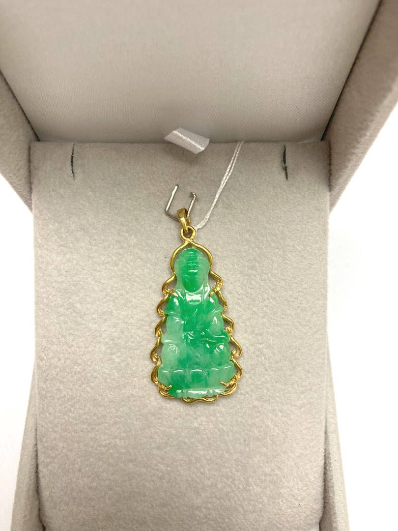 Used - Natural Fei Cui Pendant , 天然翡翠鑒定證書 , Fei Cui Testing Certificate ...