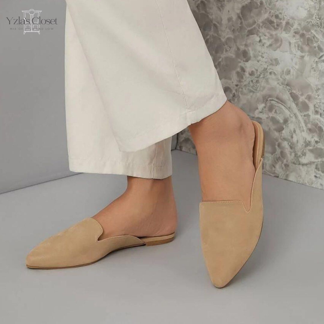 Vegan Leather Slip-On Mules for Women (US 11) BIG SIZE, Women's Fashion ...