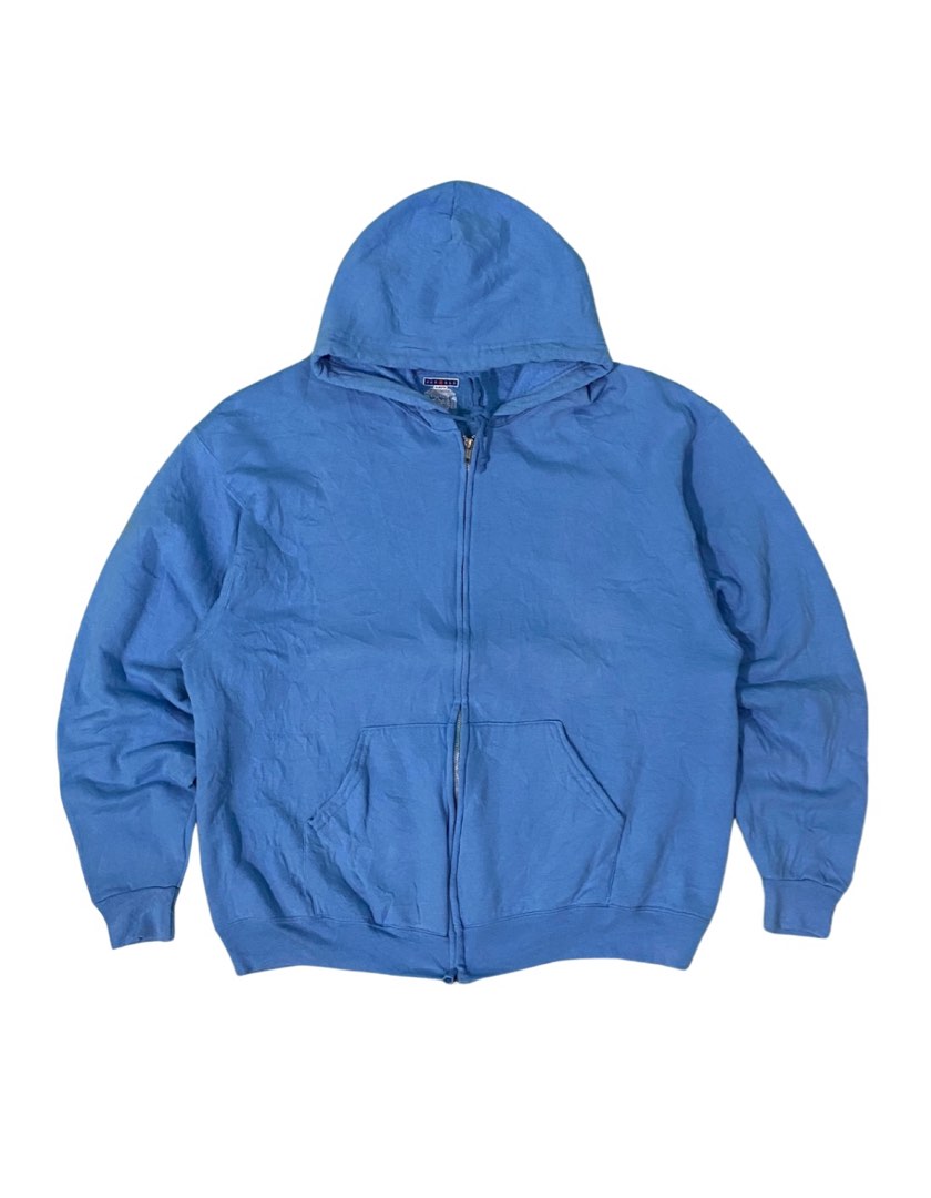 Vintage Jerzees Blank Jacket, Men's Fashion, Tops & Sets, Hoodies on ...