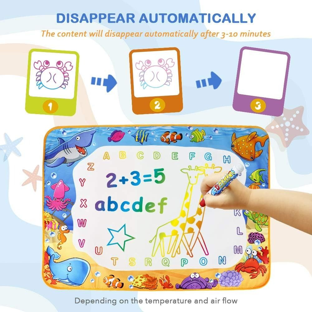 Water Drawing Mat- Kids Aqua Water Doodle Mat Toy - Colorful Bring ...