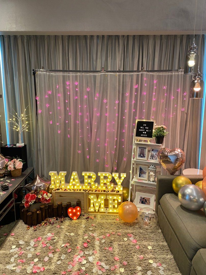 Wedding Proposal Set Up Deco, Hobbies & Toys, Stationery & Craft ...