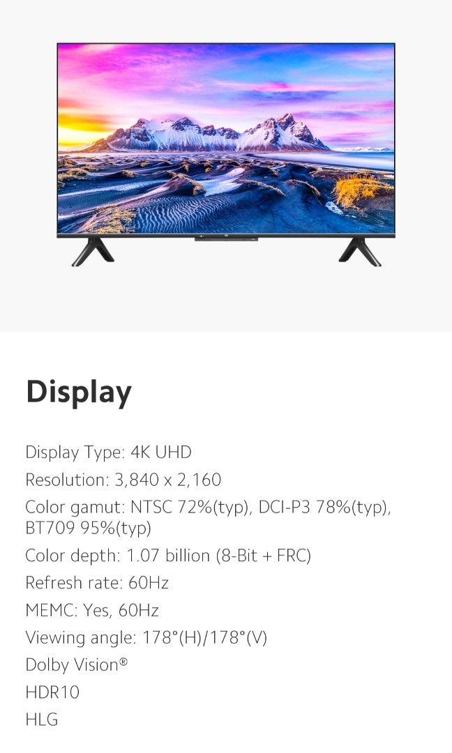 Xiaomi 43 inch P1 Smart Android TV, TV & Home Appliances, TV ...