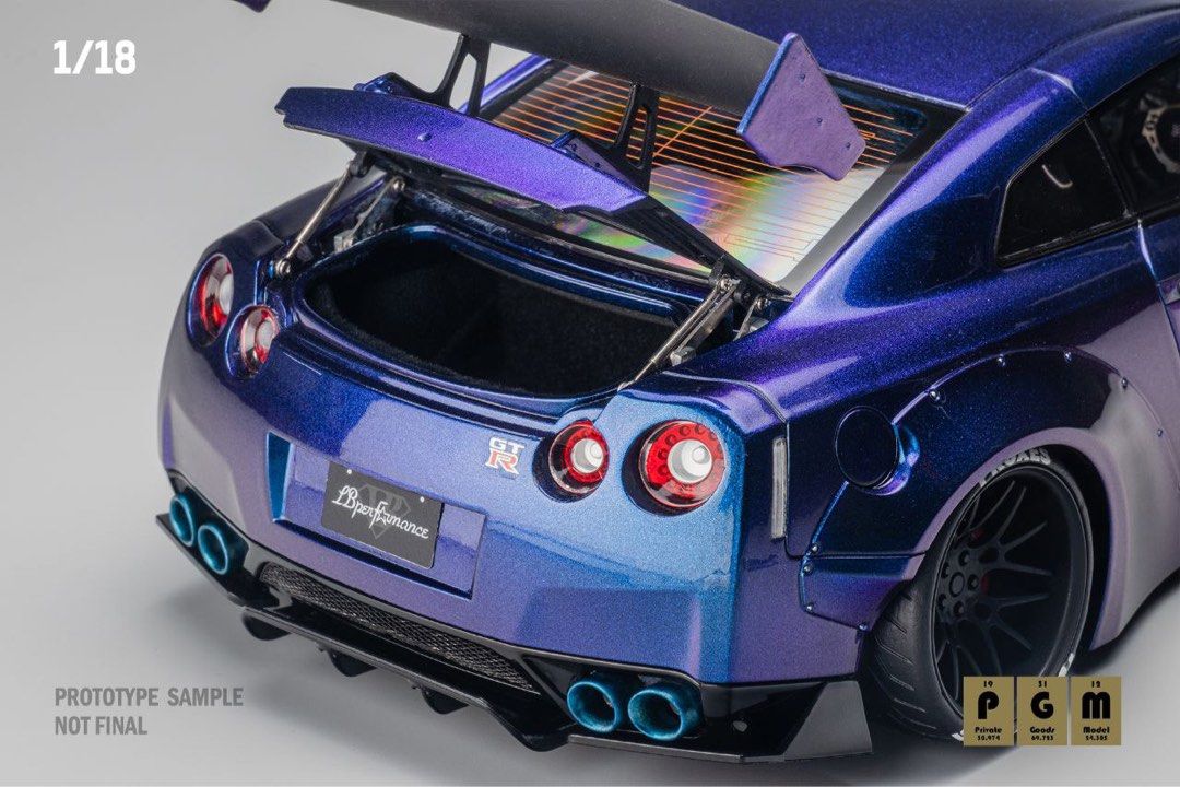 1/18 PGM Nissan GTR R35 LB with Engine (full opening diecast), Hobbies ...