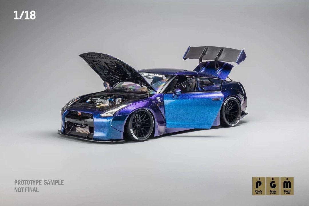 1/18 PGM Nissan GTR R35 LB with Engine (full opening diecast), Hobbies ...