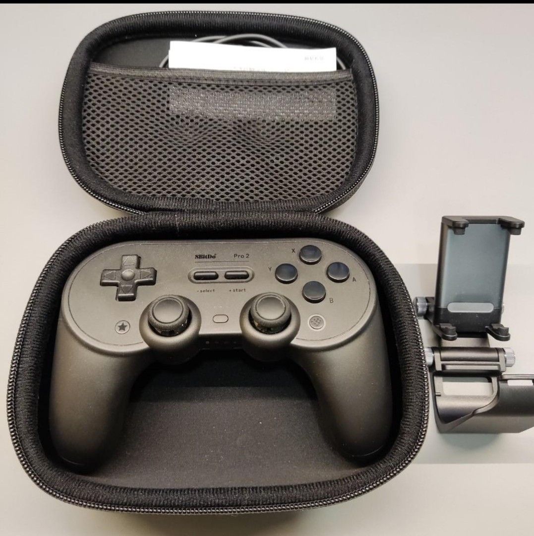 8bitdo Pro 2 Wireless Controller + Travel case + Mobile phone clip ...