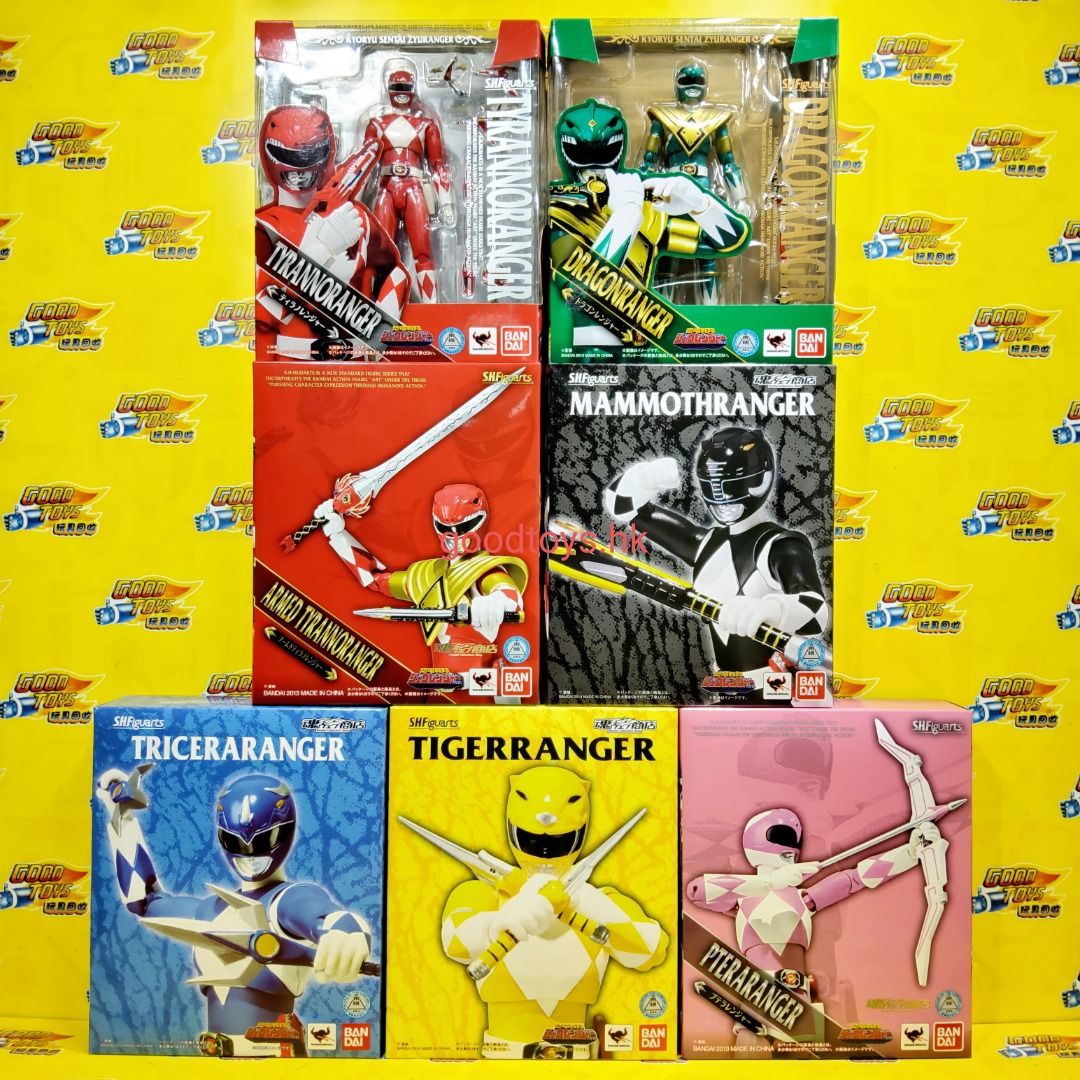 全新未開封 魂商店限定 BANDAI 恐龍戰隊 SHF ARMED TYRANNORANGER & DRAGONRANGER ...