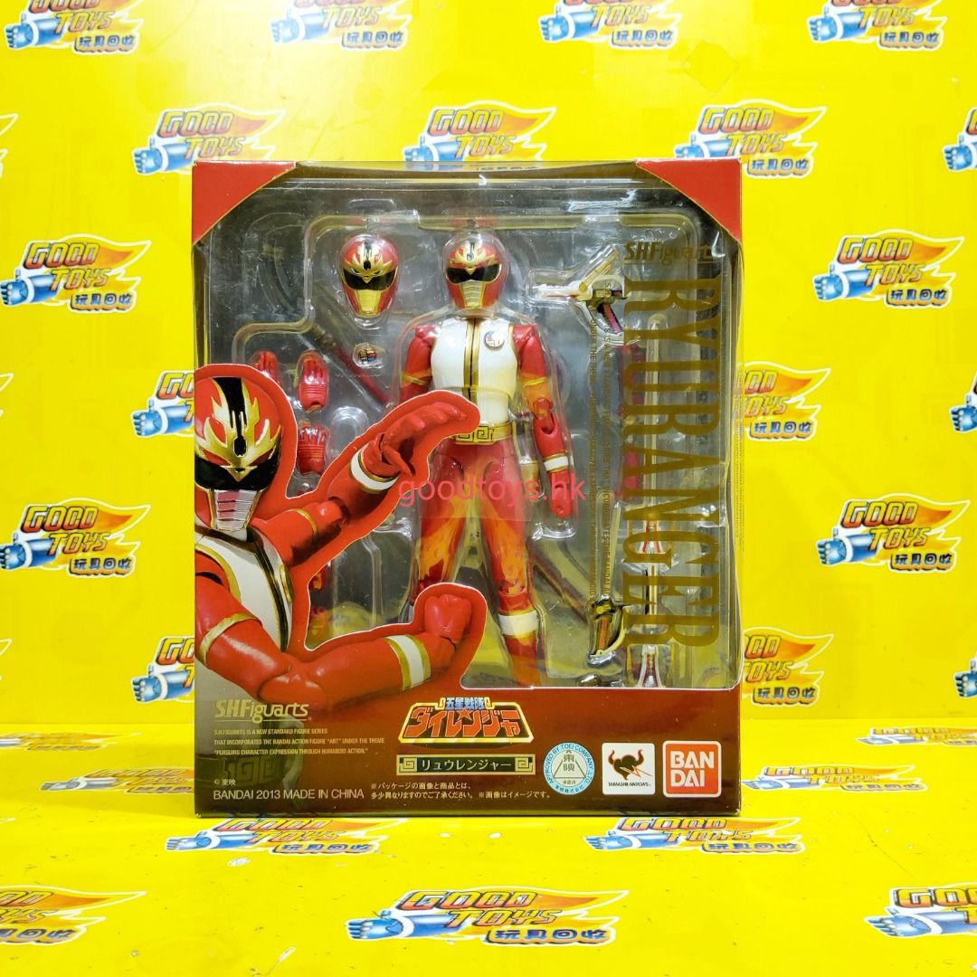 全新未開封 BANDAI 五星戰隊 SHF RYURANGER 紅戰士 龍連者 天火星 亮, 興趣及遊戲, 玩具 & 遊戲類 - Carousell