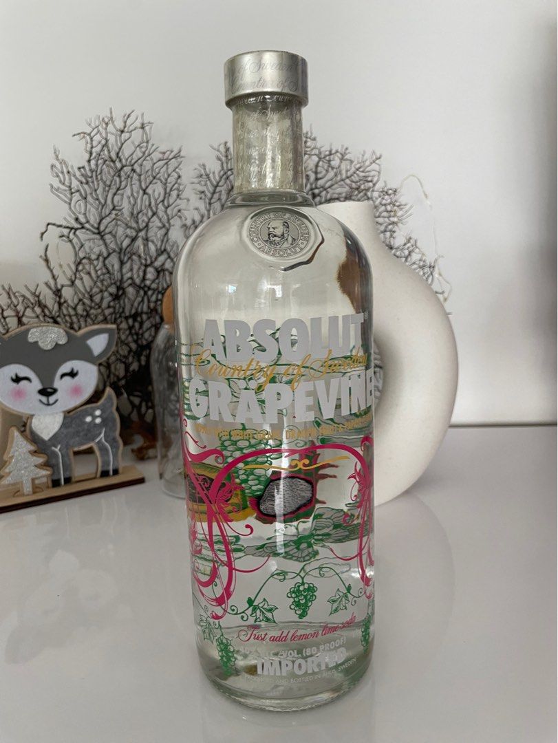 Absolut grapevine 1L, Food & Drinks, Alcoholic Beverages on Carousell