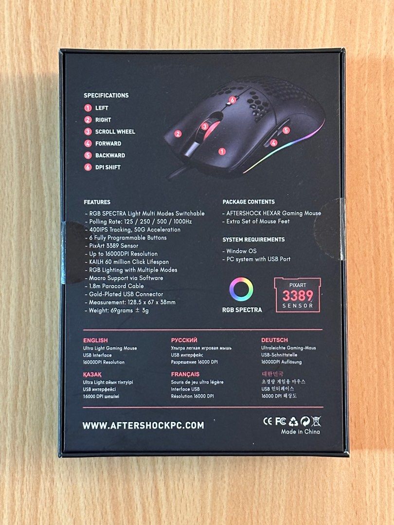 Aftershock Hexar Gaming Mouse, Computers & Tech, Parts & Accessories ...