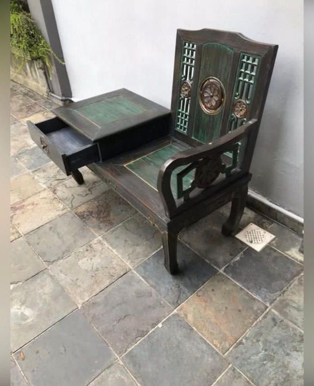 Antique telephone chair, Furniture & Home Living, Furniture, Chairs on ...