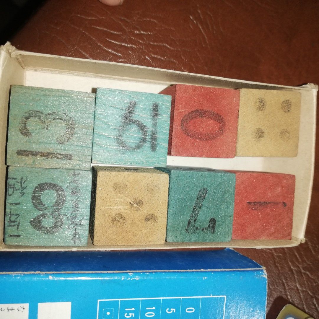 antique wooden number blocks, Hobbies & Toys, Memorabilia ...