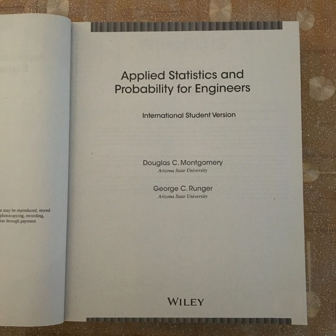 Applied Statistics and Probability for Engineers, Hobbies & Toys, Books ...