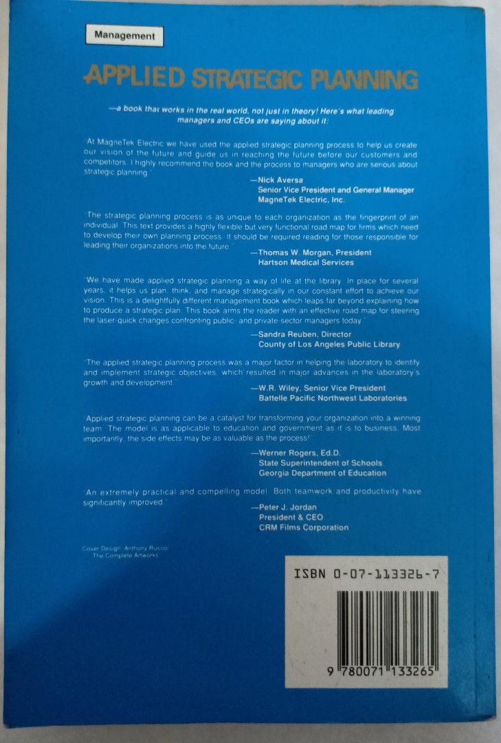 #APPLIED STRATEGIC PLANNING-- HOW TO DEVELOP A PLAN THAT REALLY WORKS ...