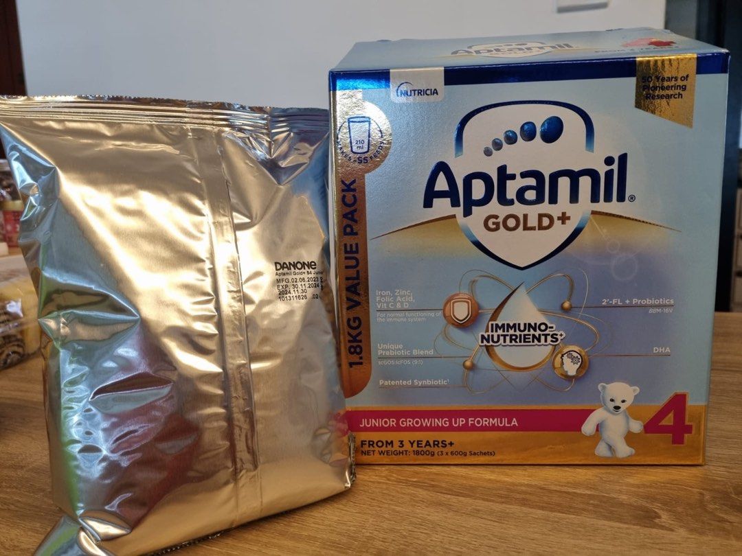 Aptamil Gold+ S4 Junior 600g, Food & Drinks, Beverages on Carousell
