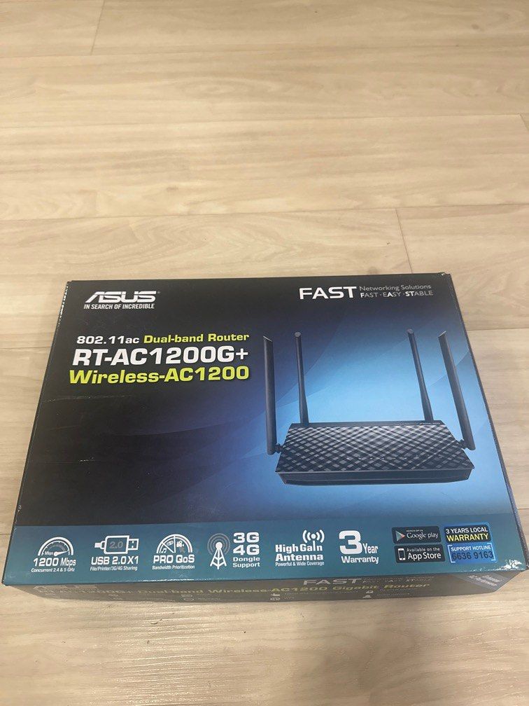 ASUS RT-AC1200G+ Router, Computers & Tech, Parts & Accessories ...