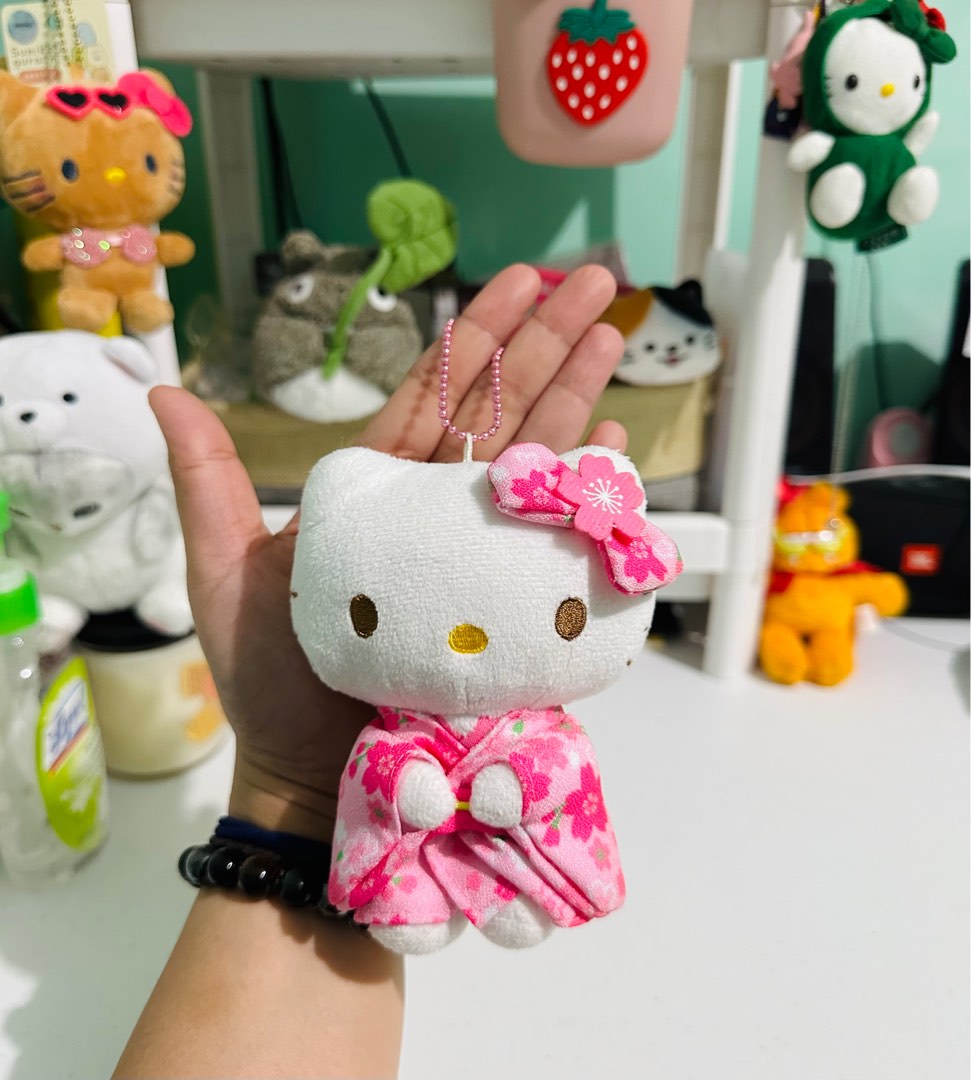 Authentic Sanrio Hello Kitty Sakura Kimono Plush Charm, Hobbies & Toys ...