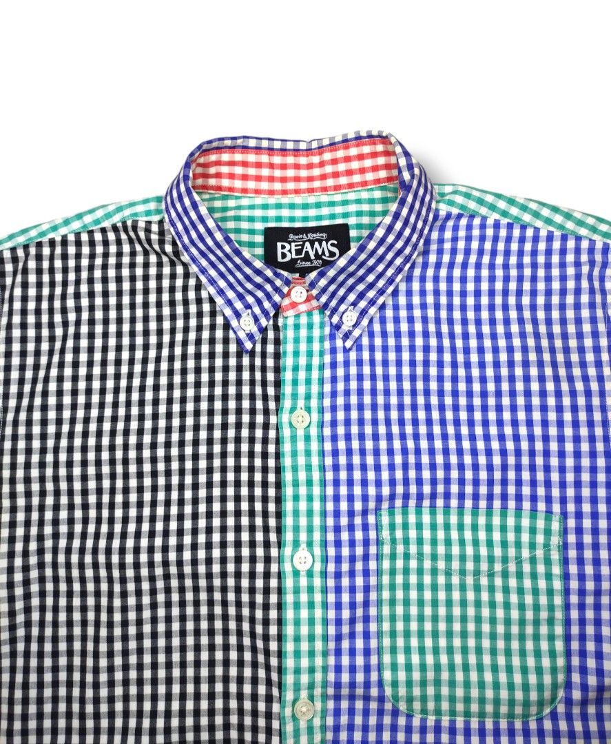 Beams Japan Multi Color Check Shirt, Men's Fashion, Tops & Sets, Formal ...