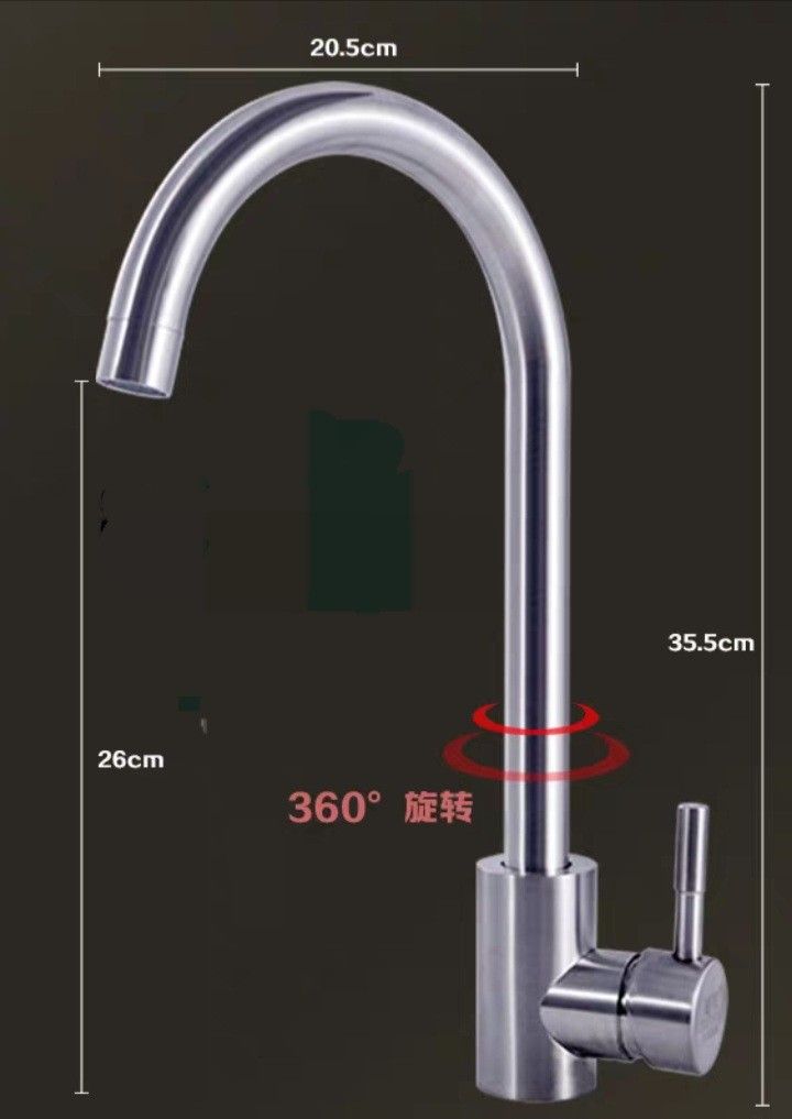 Brand new L and U shape stainless steel Kitchen tap, kitchen sink tap ...