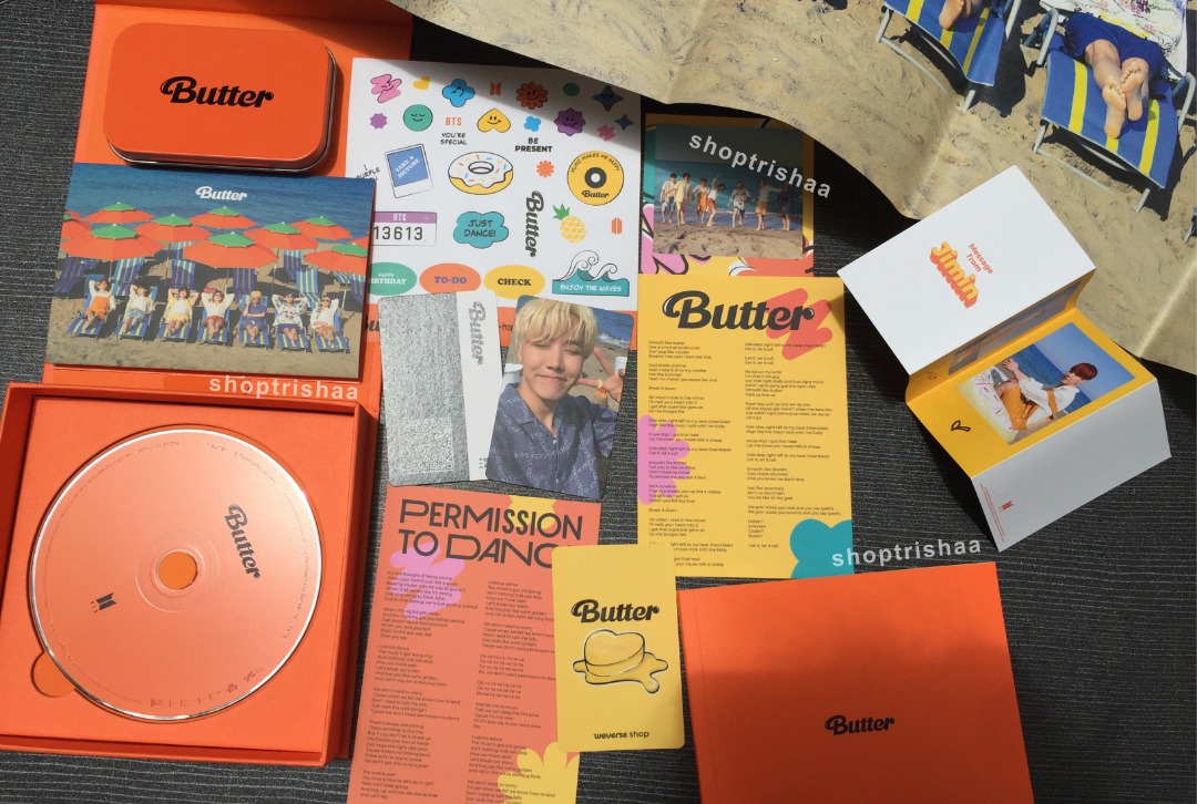 Weverse POB | BTS Butter CD Peaches Version | Complete inclusions ...