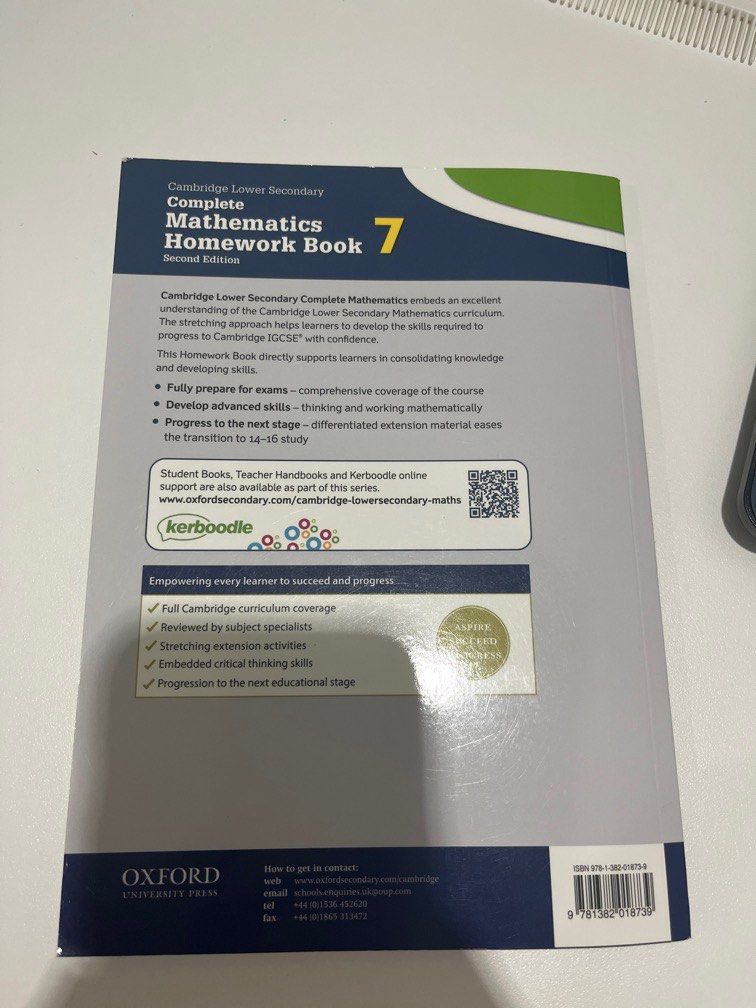 Cambridge Lower Secondary Complete Mathematics Year 7, Hobbies & Toys ...