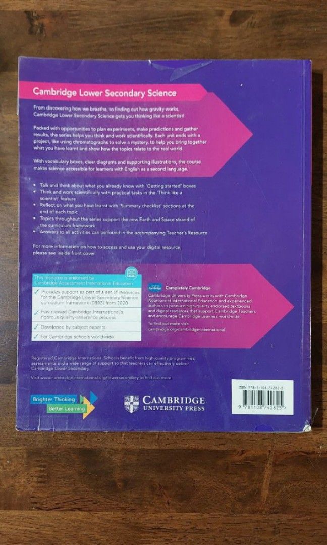 Cambridge Lower Secondary Science Learners Book 8 Hobbies And Toys Books And Magazines Textbooks