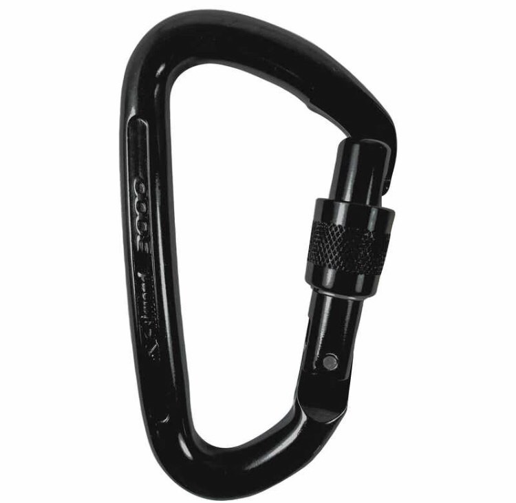 Carabiner screwgate Simond 3000 secure full black, Olah Raga ...