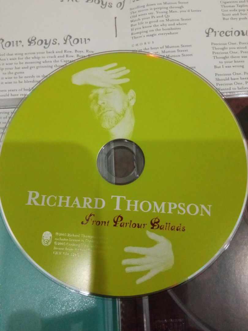 CD Richard Thompson - Front parlour ballads, Hobbies & Toys, Music ...