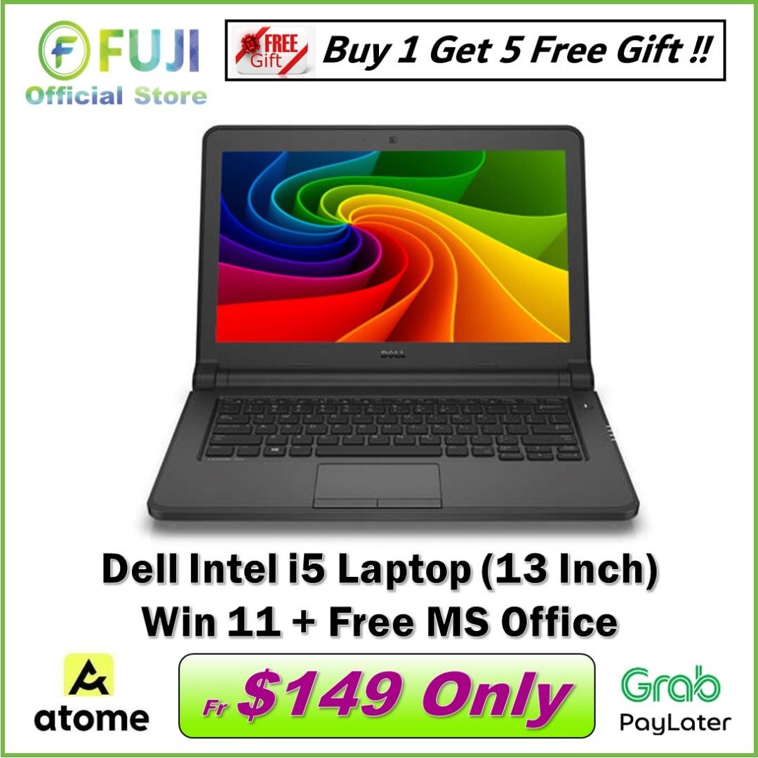 DELL Intel i5 Laptop - 13 Inch - 100% Good Condition - Windows 11 + MS ...