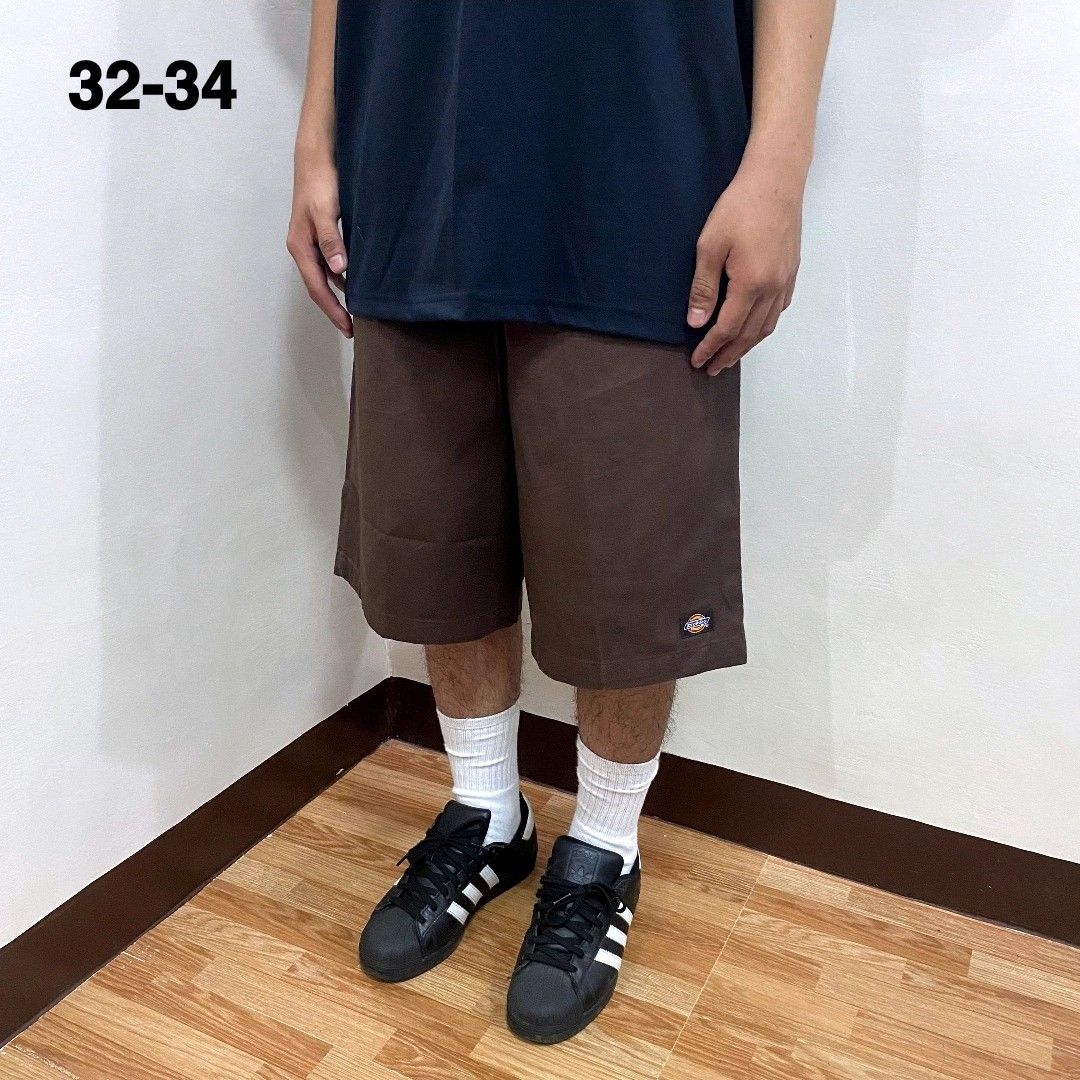 DICKIES CHOCO BROWN DOUBLE PATCH GHETTO SHORT, Men's Fashion, Bottoms ...