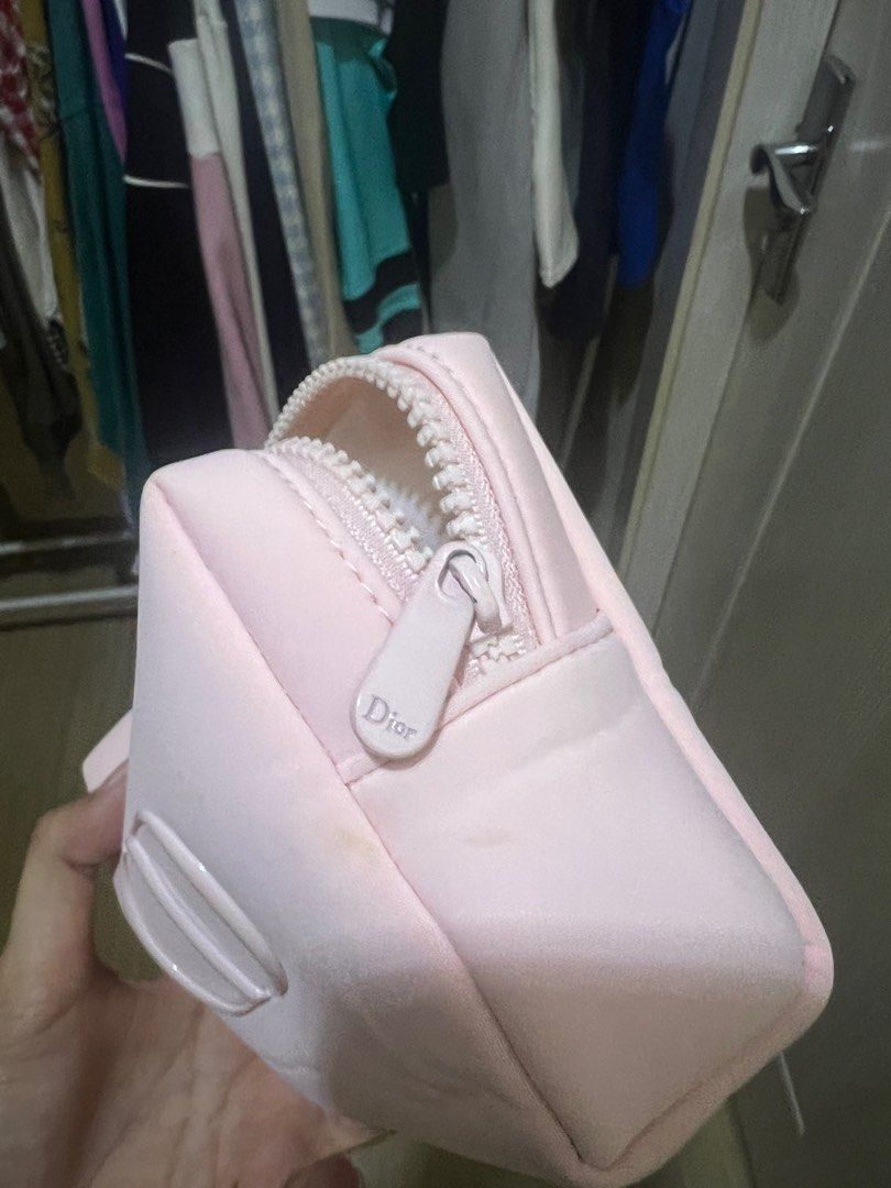 Dior Pink Makeup Pouch, Luxury, Bags & Wallets on Carousell