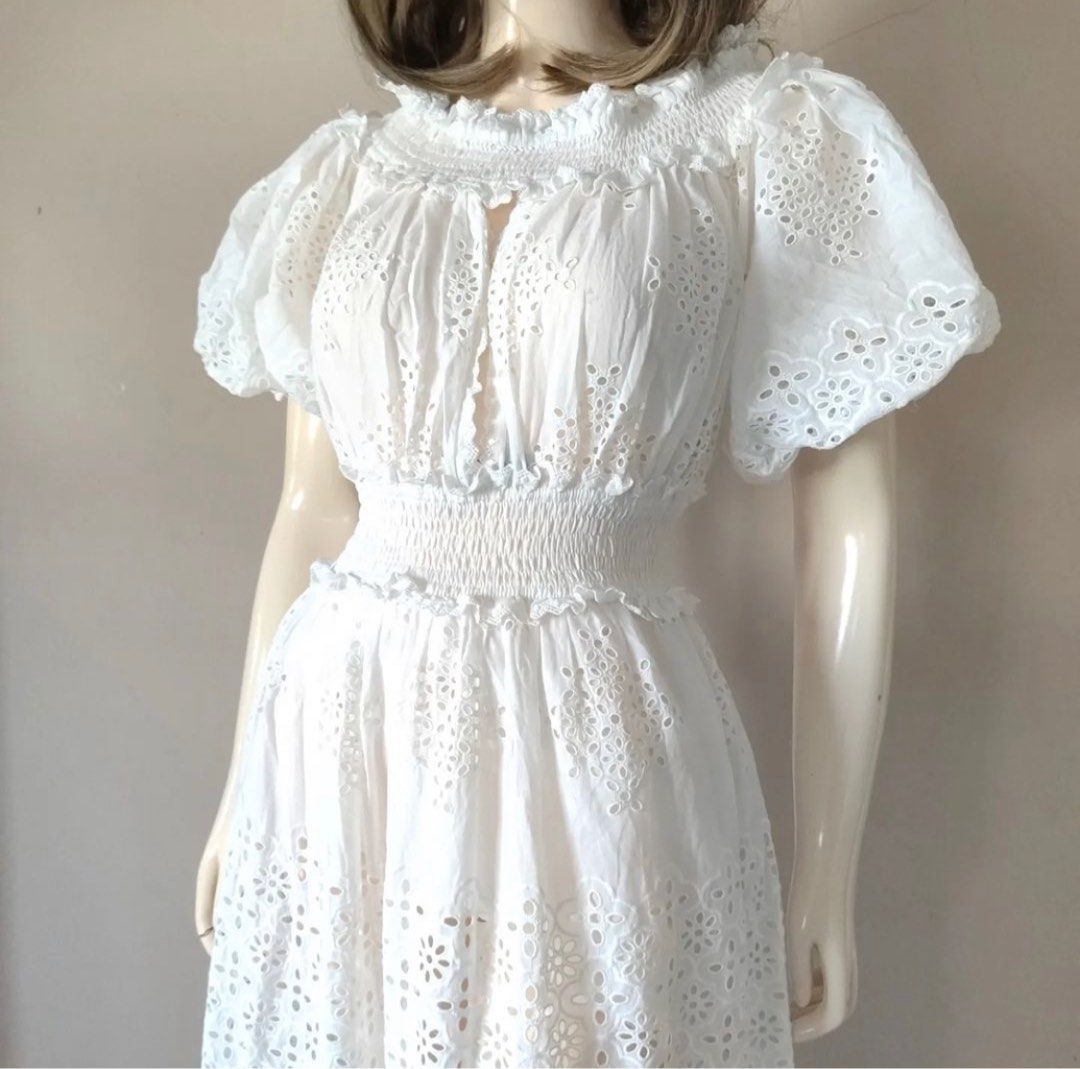 Eyelet Maxi dress thick & heavy, Women's Fashion, Dresses & Sets ...