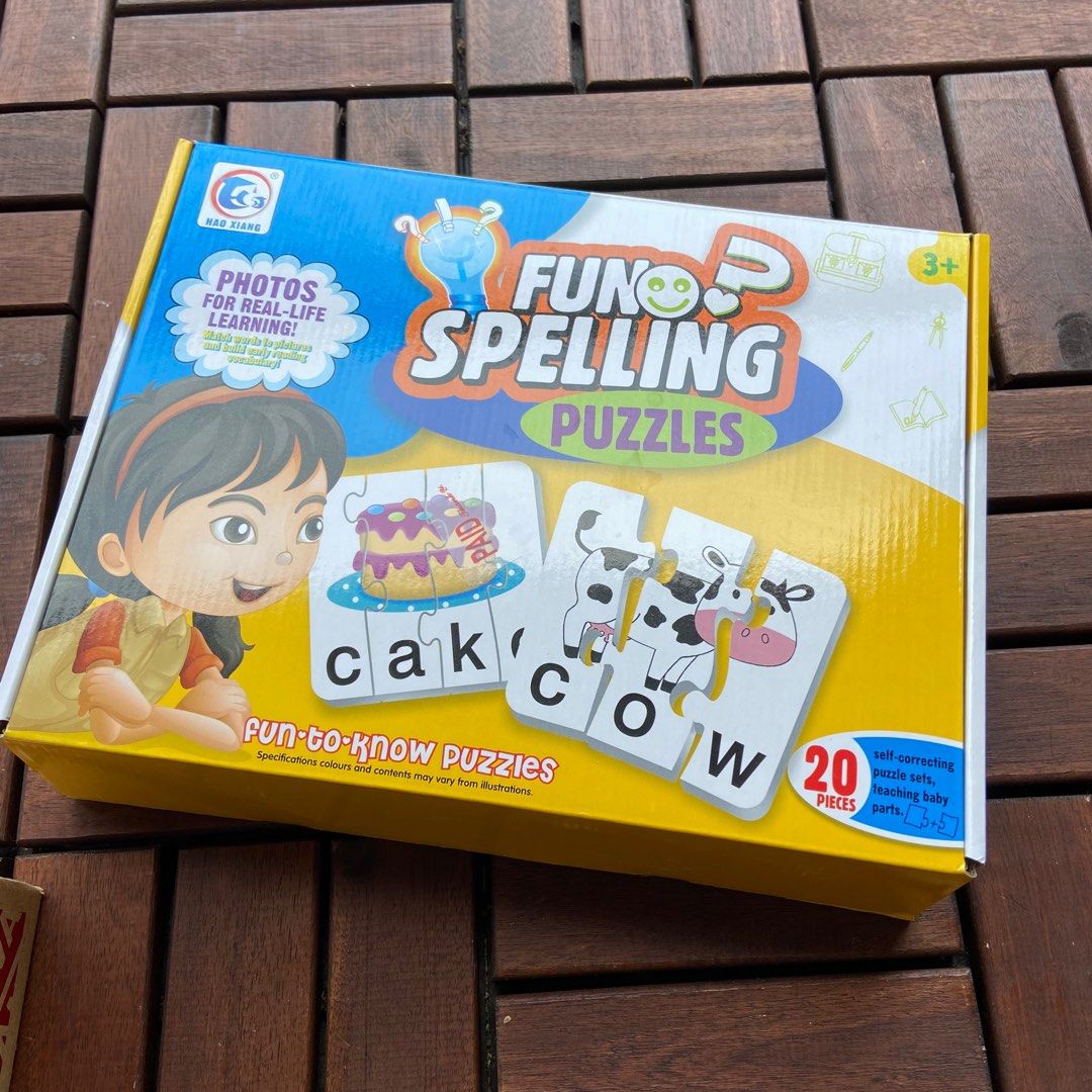 Fun spelling puzzles, Hobbies & Toys, Toys & Games on Carousell