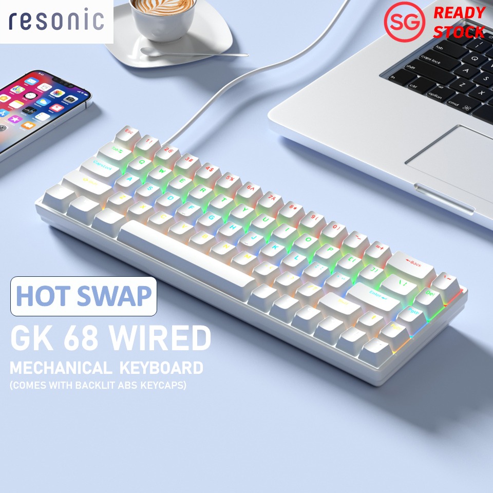 GK 63 68 Key 60% 65% Hotswappable Compact Mechanical Keyboard with RGB ...