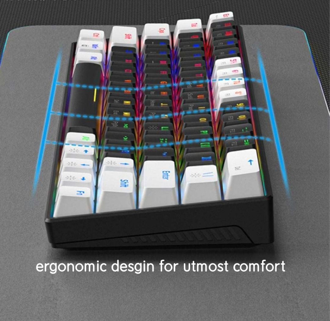 GK 63 68 Key 60% 65% Hotswappable Compact Mechanical Keyboard with RGB ...