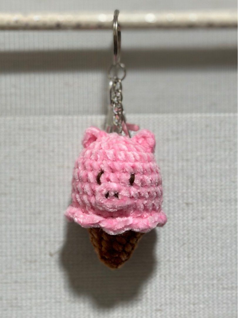 Handmade Ice Cream Character Keychain, Hobbies & Toys, Stationery ...