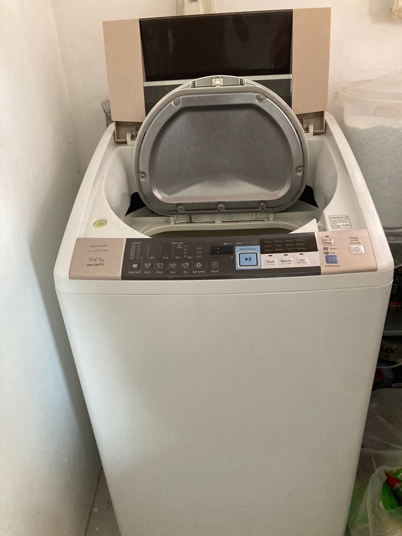Hitachi Washing Machine Dryer 9.5KG, TV & Home Appliances, Washing ...