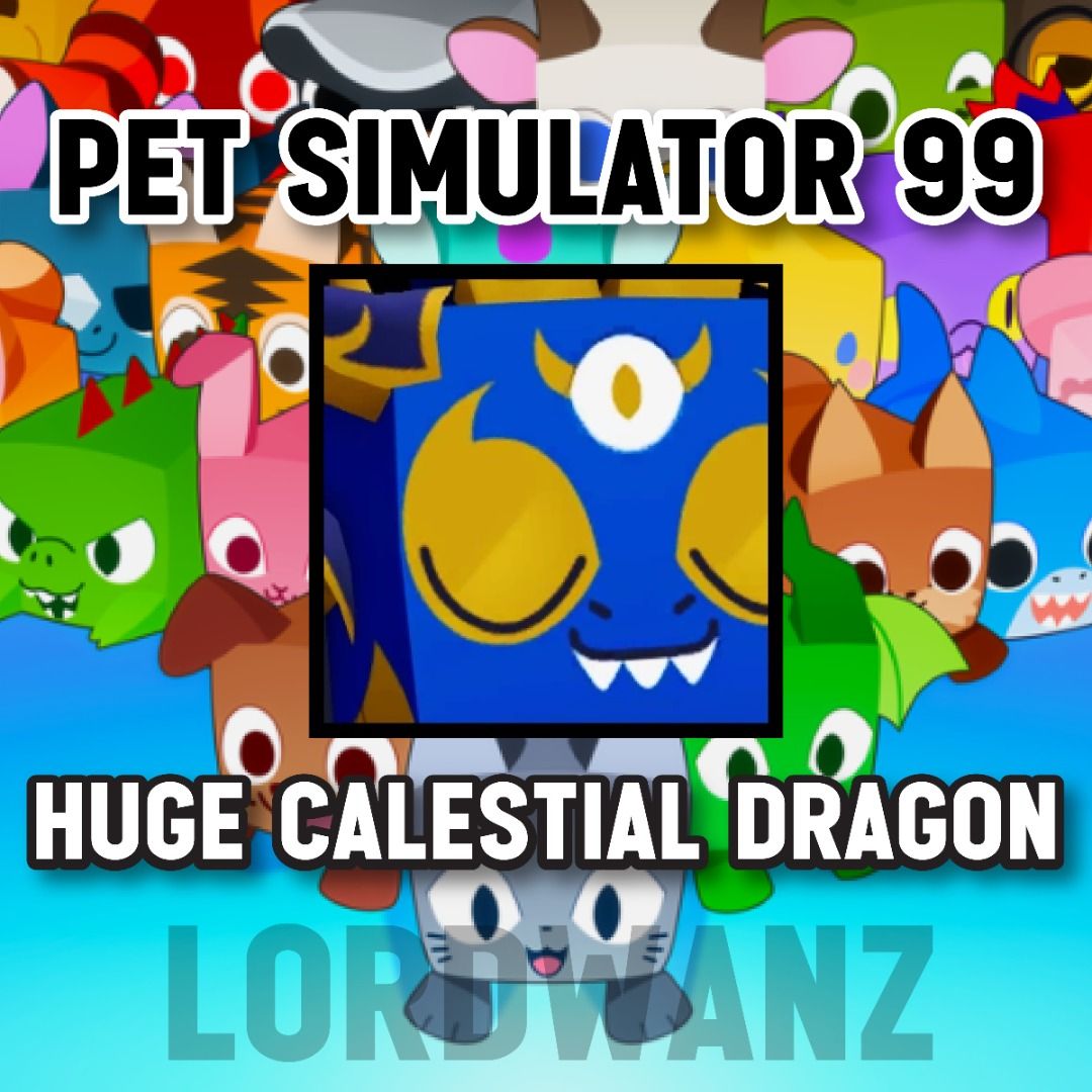 Huge Calestial Dragon Pet Simulator 99, Video Gaming, Gaming Accessories, In-Game Products on ...