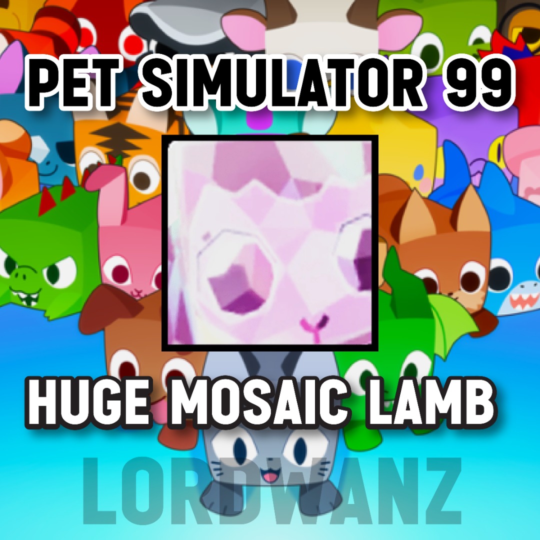 Huge Mosaic Lamb Pet Simulator 99, Video Gaming, Gaming Accessories, In ...