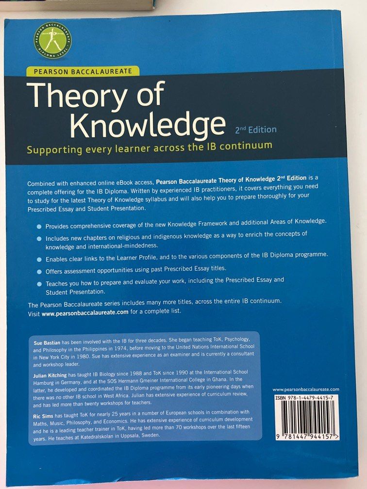 IB textbooks: Theory Of Knowledge (TOK), Hobbies & Toys, Books ...