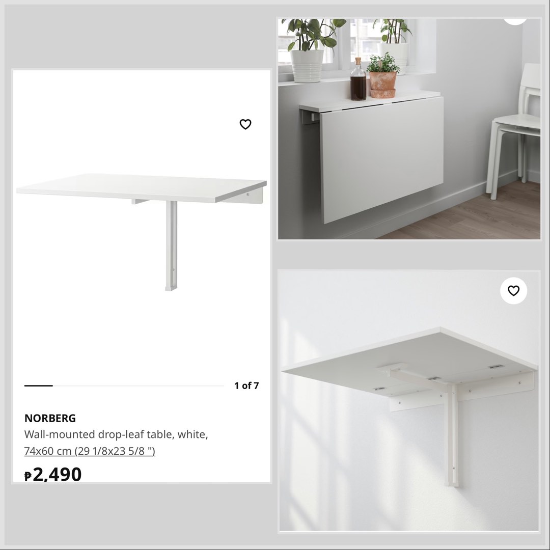 IKEA Norberg Table, Furniture & Home Living, Furniture, Tables & Sets ...