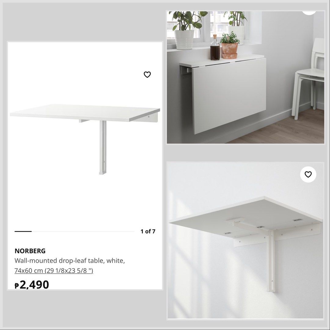 IKEA Norberg Table, Furniture & Home Living, Furniture, Tables & Sets ...