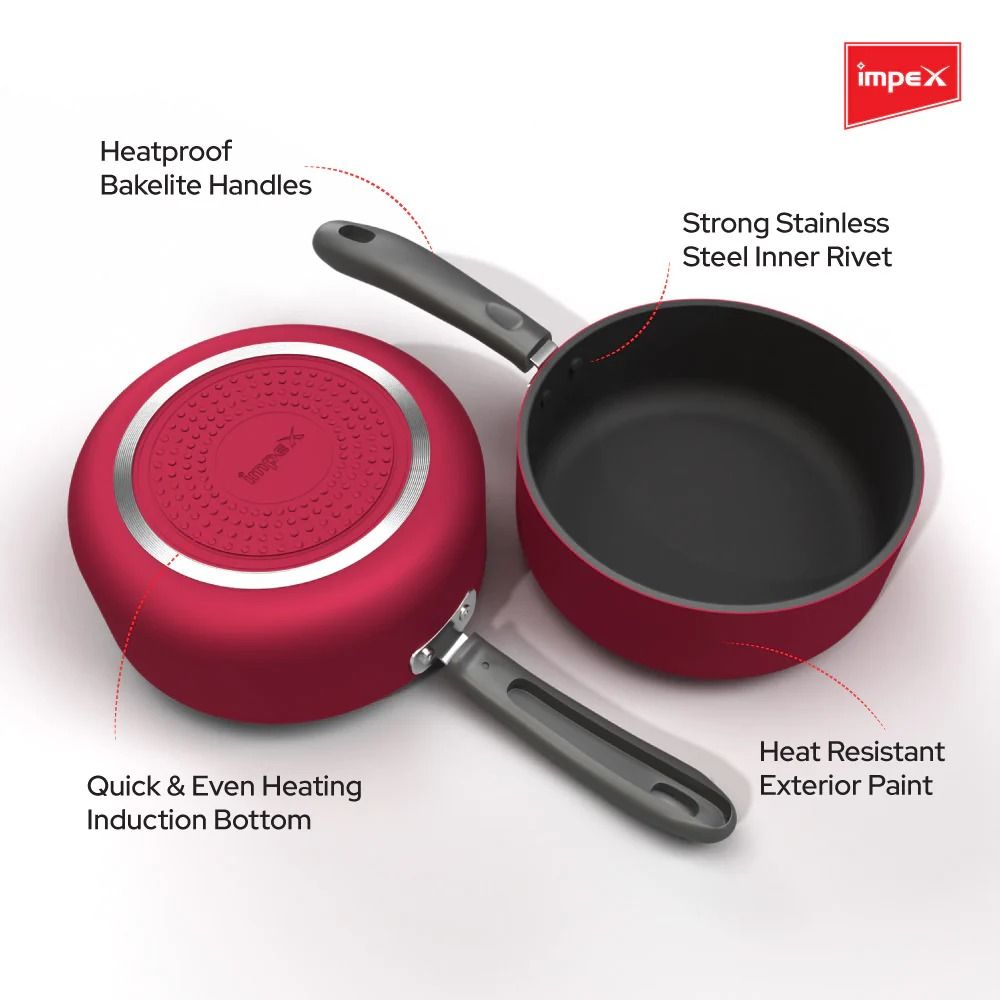 IMPEX ALUMINIUM MILK PAN - (Premium Induction Base Nonstick ...