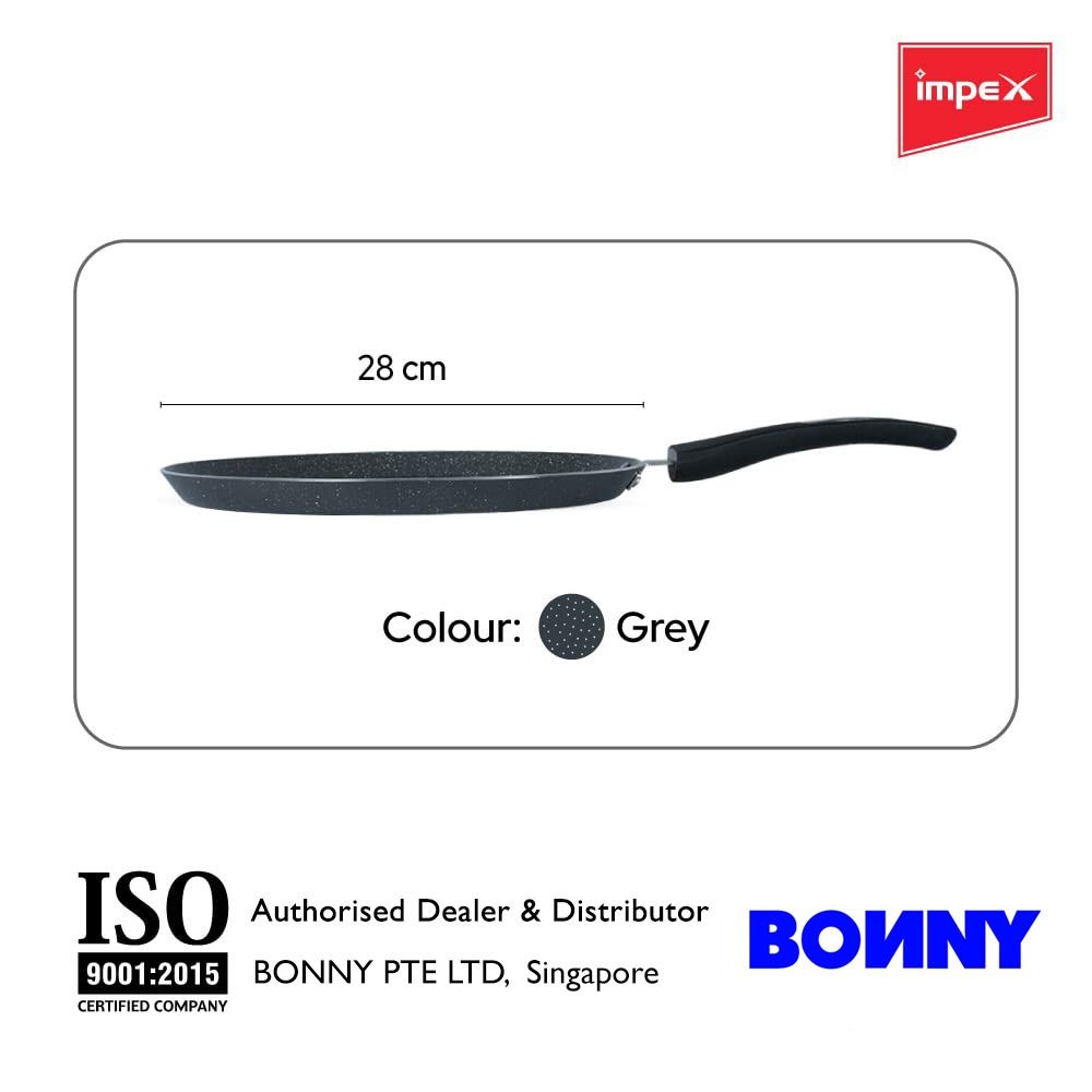 IMPEX TAWA PAN Royal 5-Layer Super Granite - 28 cm, Furniture & Home Living, Kitchenware ...