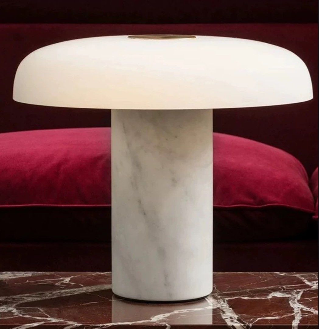 KAI Modern Marble Table Lamp, Furniture & Home Living, Lighting & Fans ...